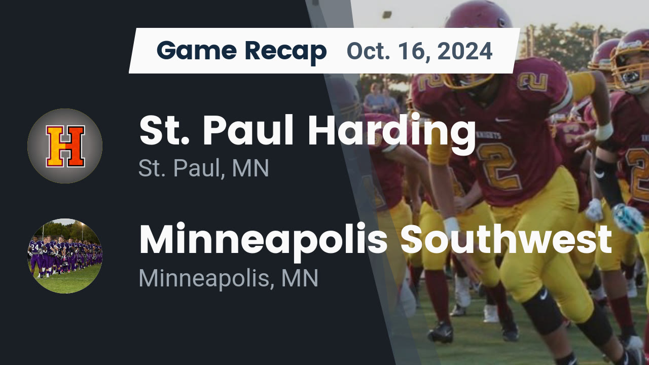 Recap: St. Paul Harding vs. Minneapolis Southwest 2024 - Harding ...