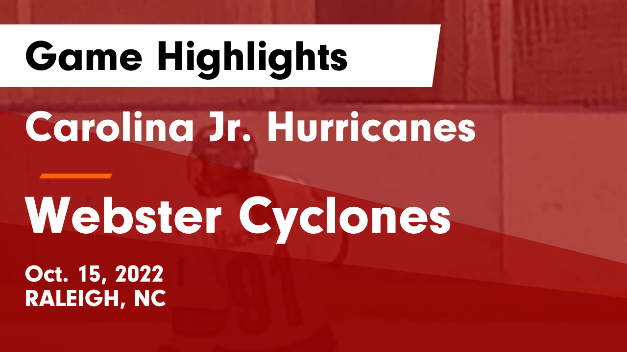 Carolina Jr. Hurricanes vs Webster Cyclones Game Highlights - Oct. 15 ...