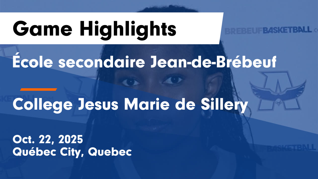 École secondaire Jean-de-Brébeuf vs College Jesus Marie de Sillery Game ...