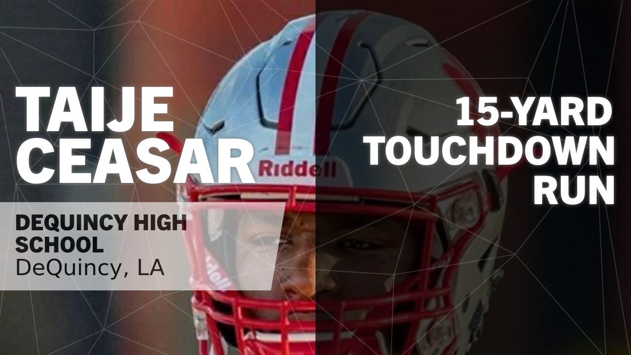 15-yard Touchdown Run vs Lake Arthur - Taije Ceasar highlights - Hudl