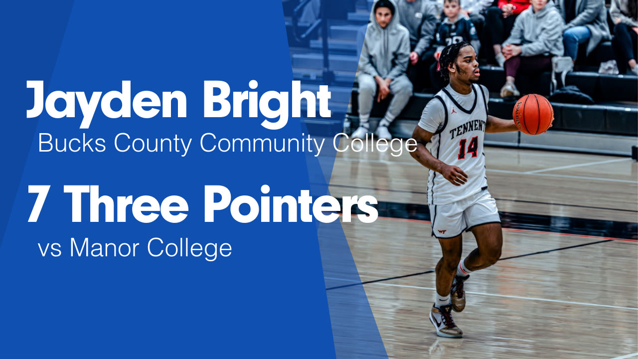 7 Three Pointers vs Manor College - Jayden Bright highlights - Hudl