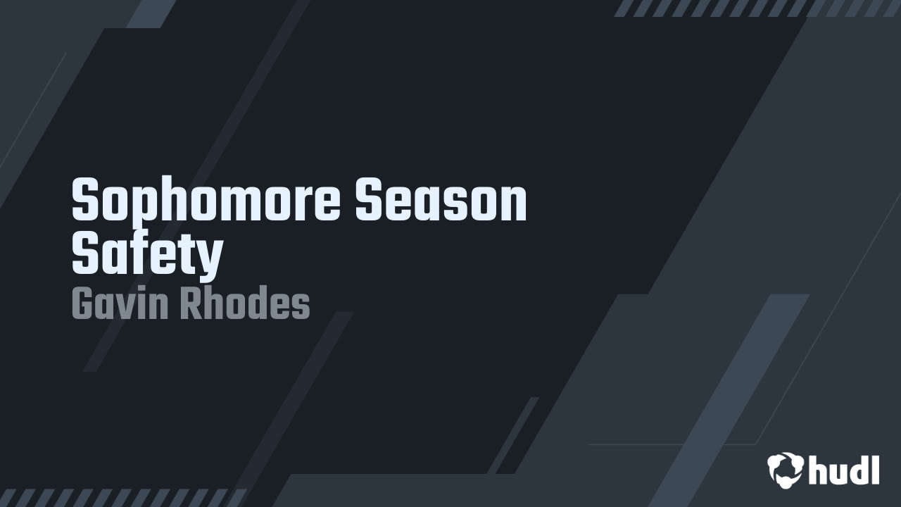 Sophomore Season Safety - Gavin Rhodes highlights - Hudl