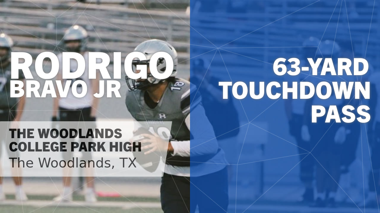 63-yard Touchdown Pass vs New Caney - Rodrigo Bravo Jr highlights - Hudl
