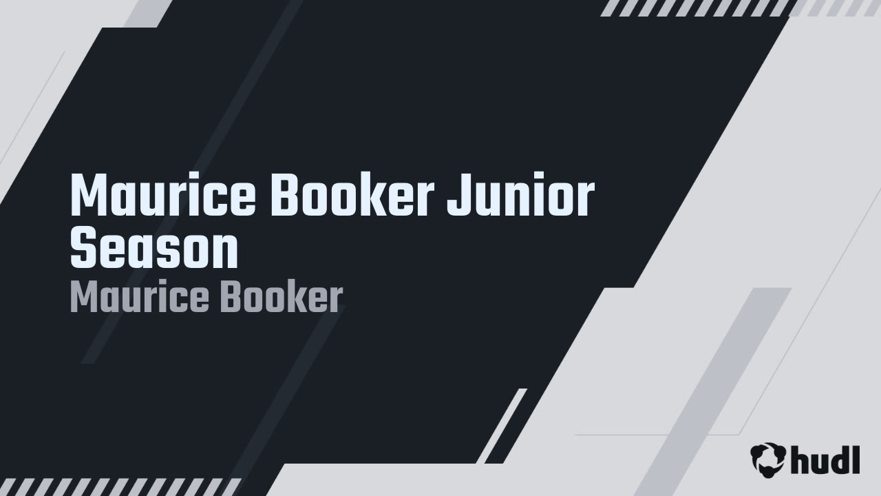 Maurice Booker Junior Season - Maurice Booker highlights - Hudl