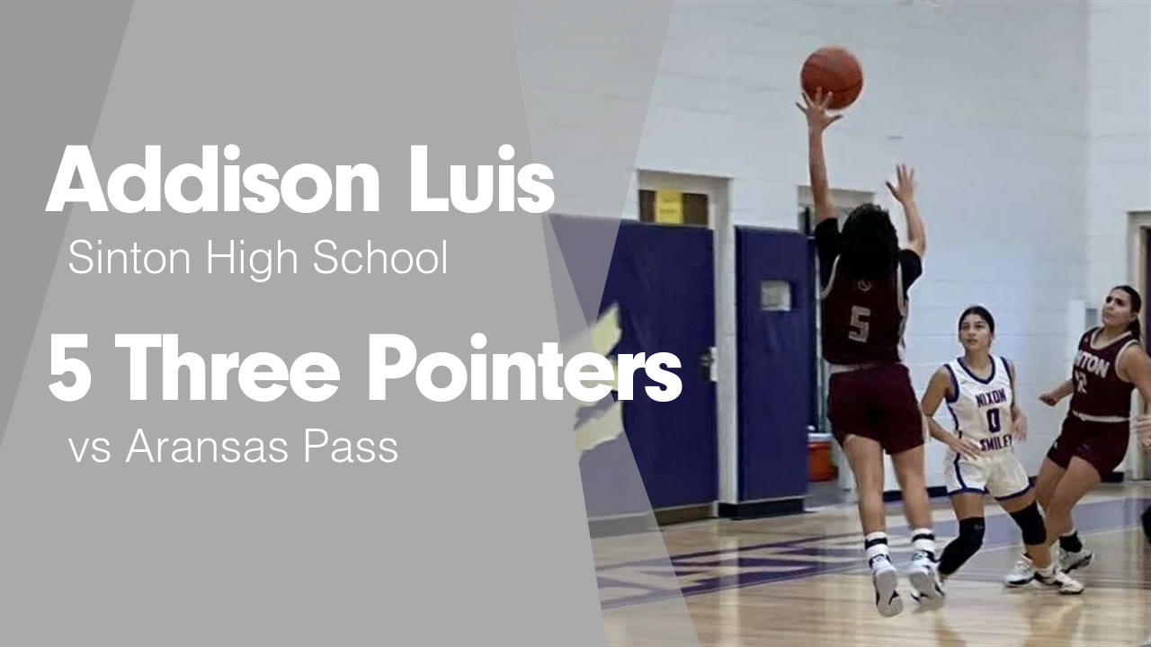 5 Three Pointers vs Aransas Pass - Addison Luis highlights - Hudl