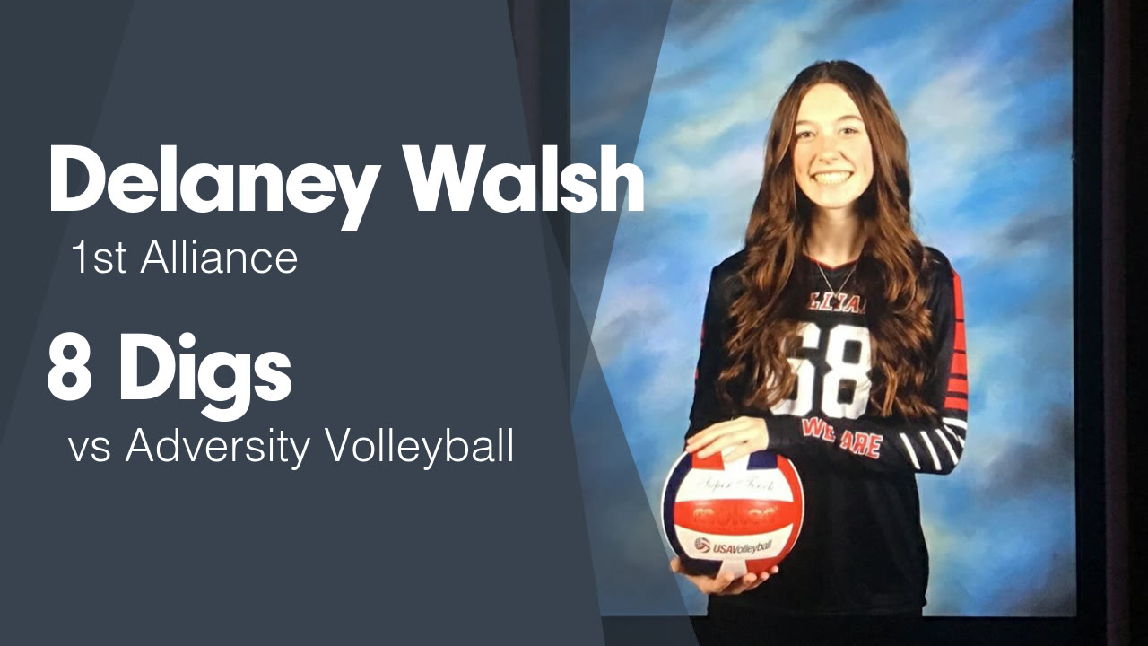8 Digs vs Adversity Volleyball - Delaney Walsh highlights - Hudl