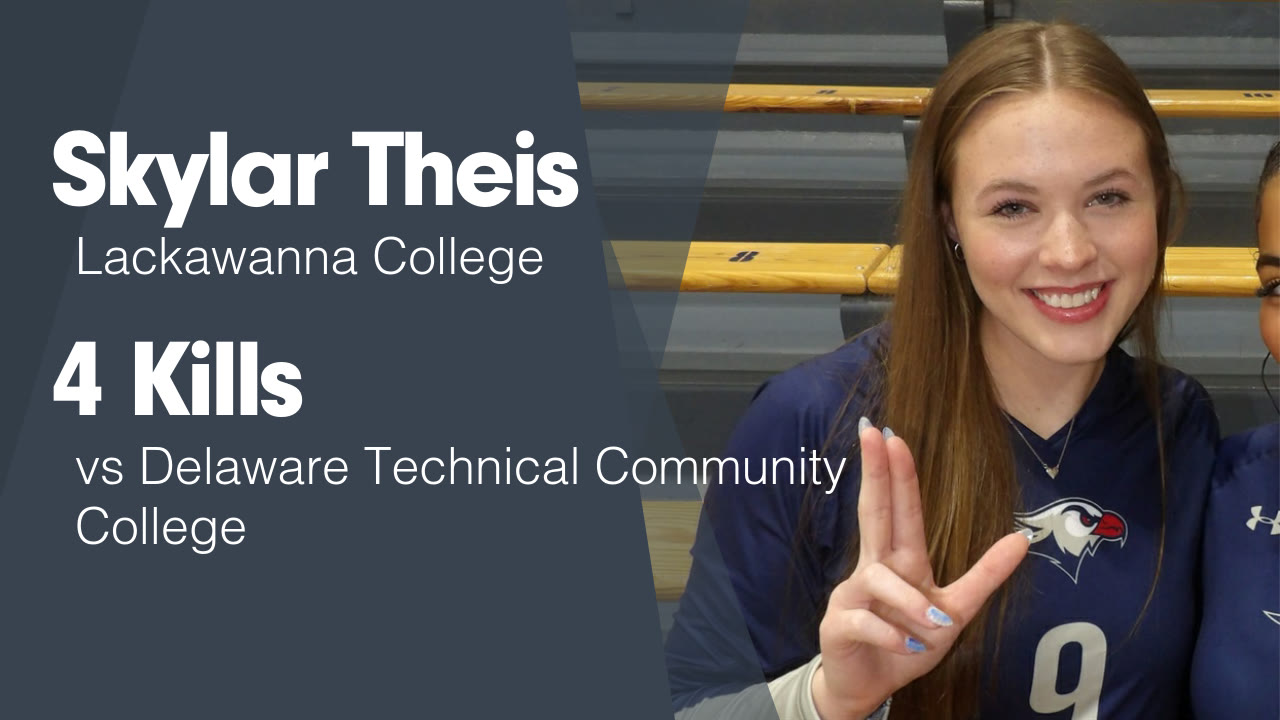4 Kills vs Delaware Technical Community College - Skylar Theis ...