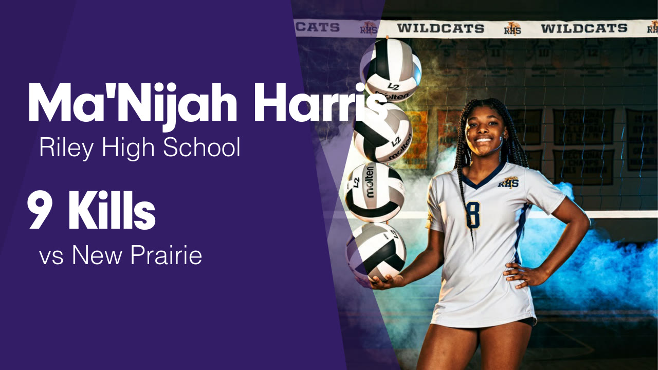 9 Kills vs New Prairie - Ma'Nijah Harris highlights - Hudl